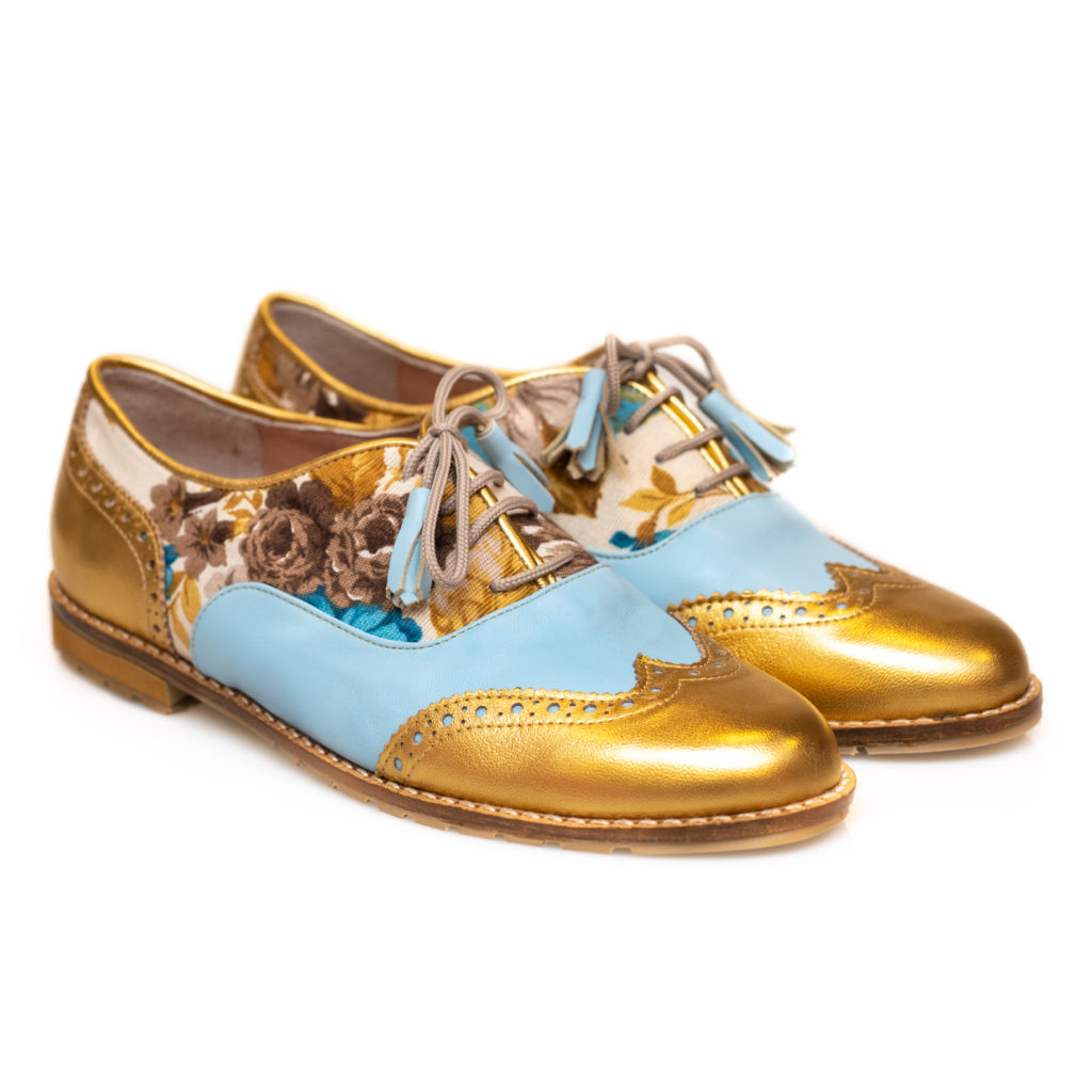 “Gold Floral” Brogues – Fairymade | Handcrafted by Myrto Kliafa!